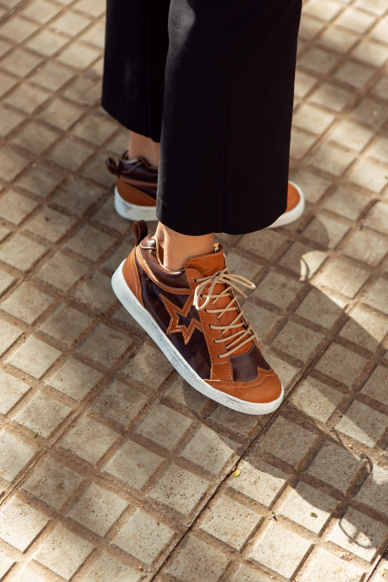 Sneaker Rockstar Terracota y Chocolate – Patzú Shoes